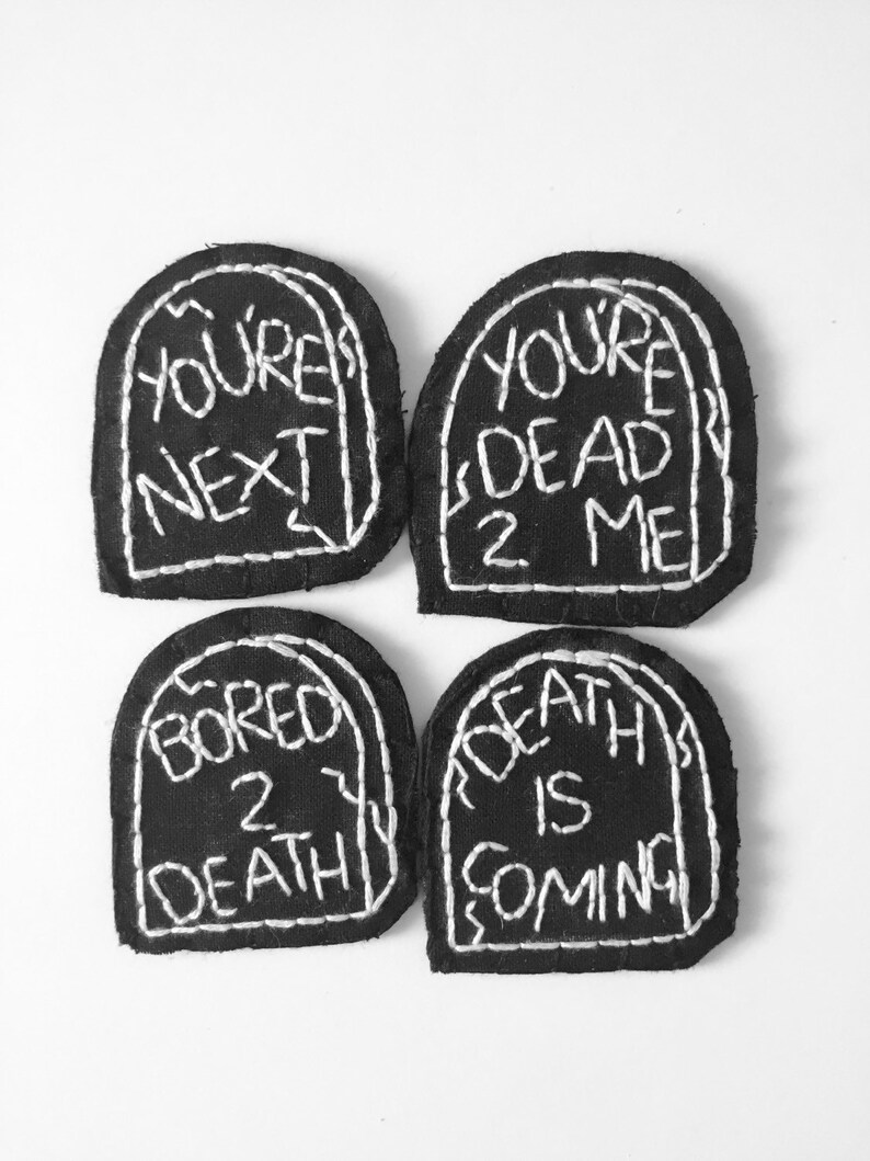 Halloween Tombstone Hand Embroided Patch - Etsy