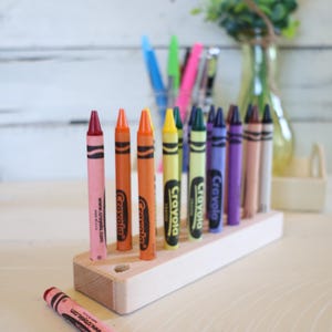 Wooden Crayon Caddy | Classroom & Homeschool Organizer | 8 or 16 ...