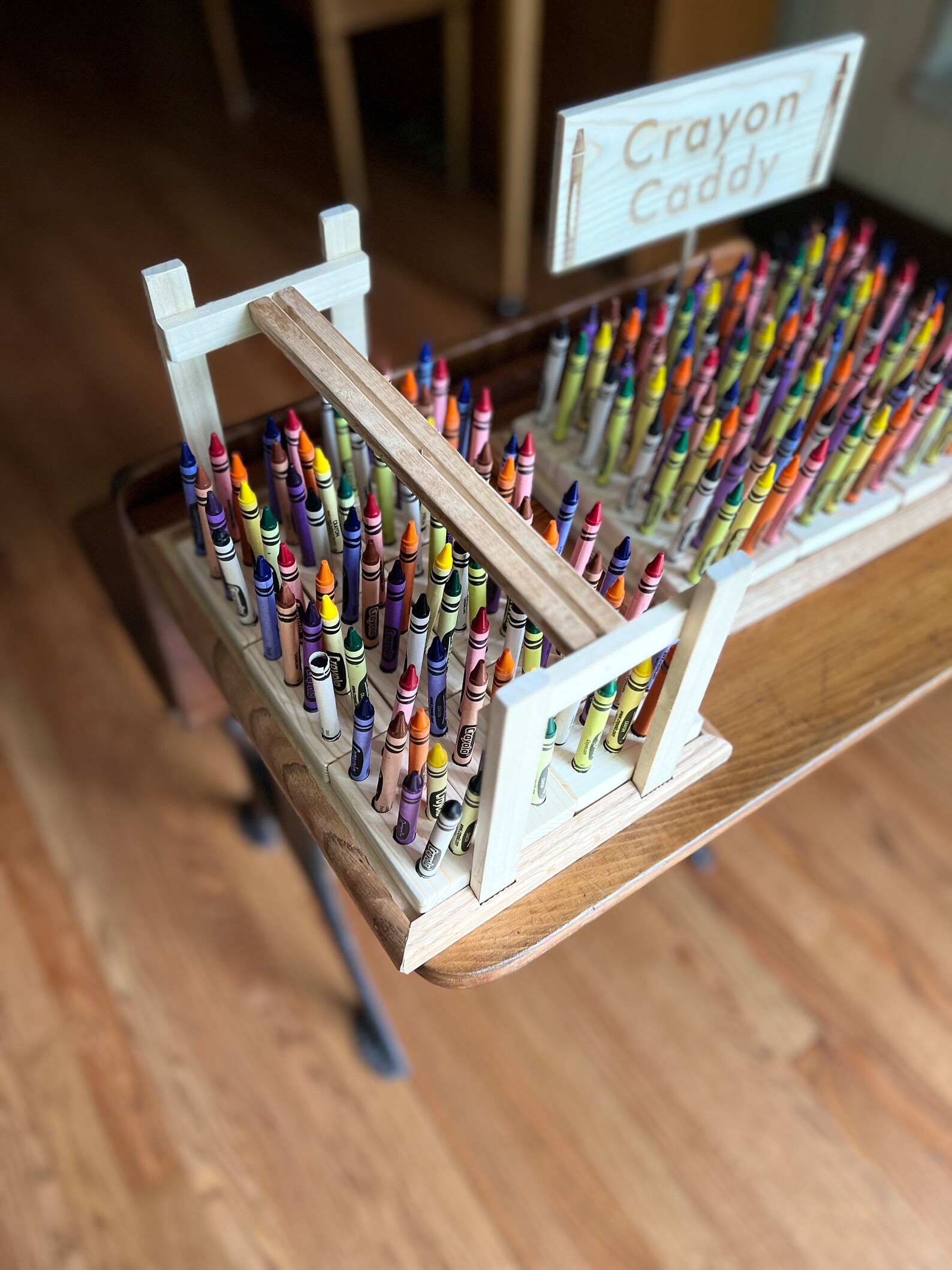 Wooden Crayon Caddy | Classroom & Homeschool Organizer | 8 or 16 ...