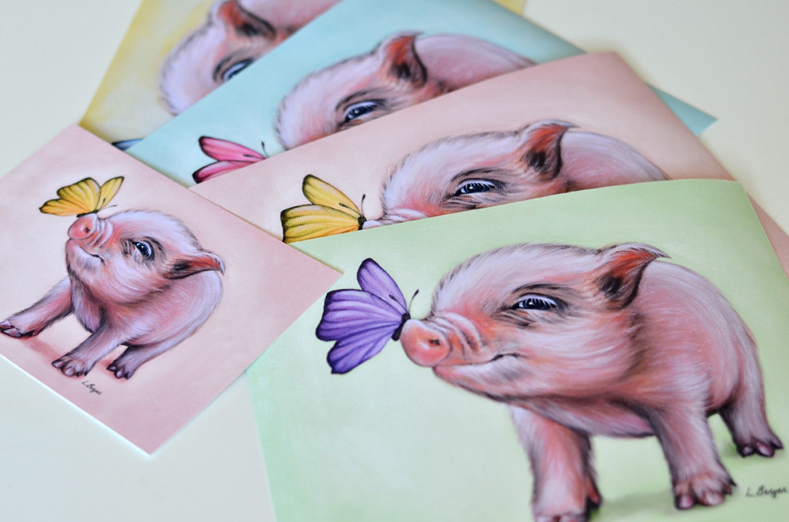 Mini Pig Print. Pig Giclee Print. Pig Print. Pig Art Print - Etsy