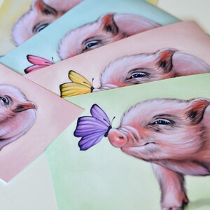 Mini Pig Print. Pig Giclee Print. Pig Print. Pig Art Print Animal ...