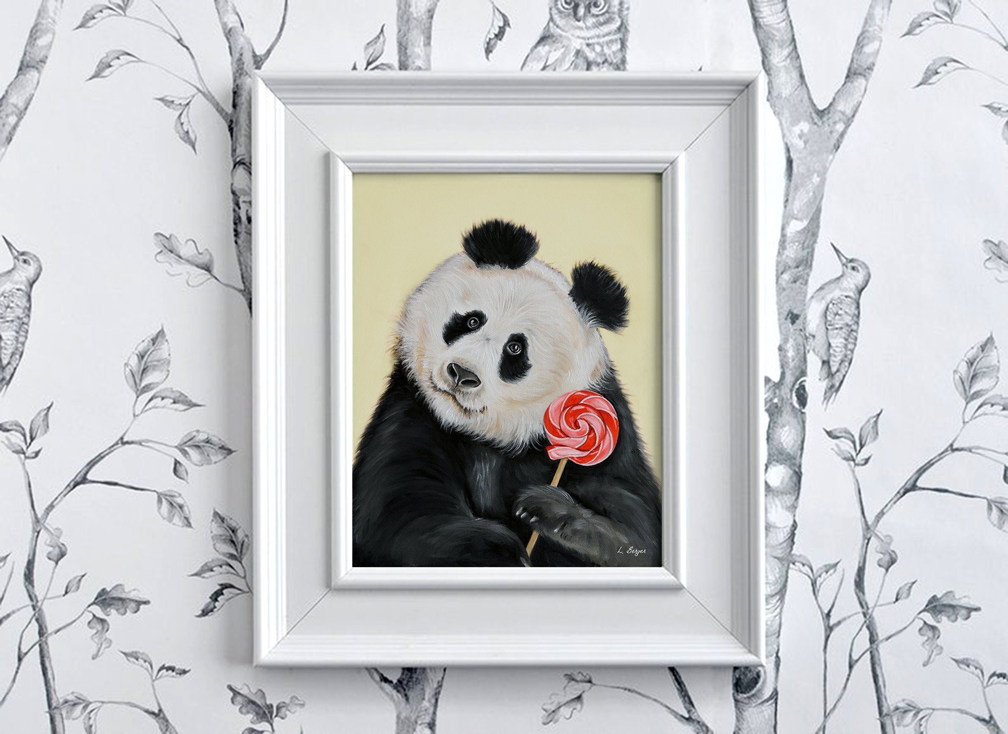 Panda Print. Nursery Wall Art. Panda Giclee Print. Panda Bear - Etsy Canada
