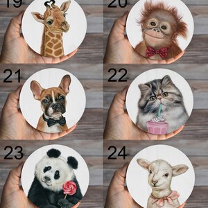 Animal Coaster Set, Art Coasters, Animal Lovers Gift, Wooden Coasters ...