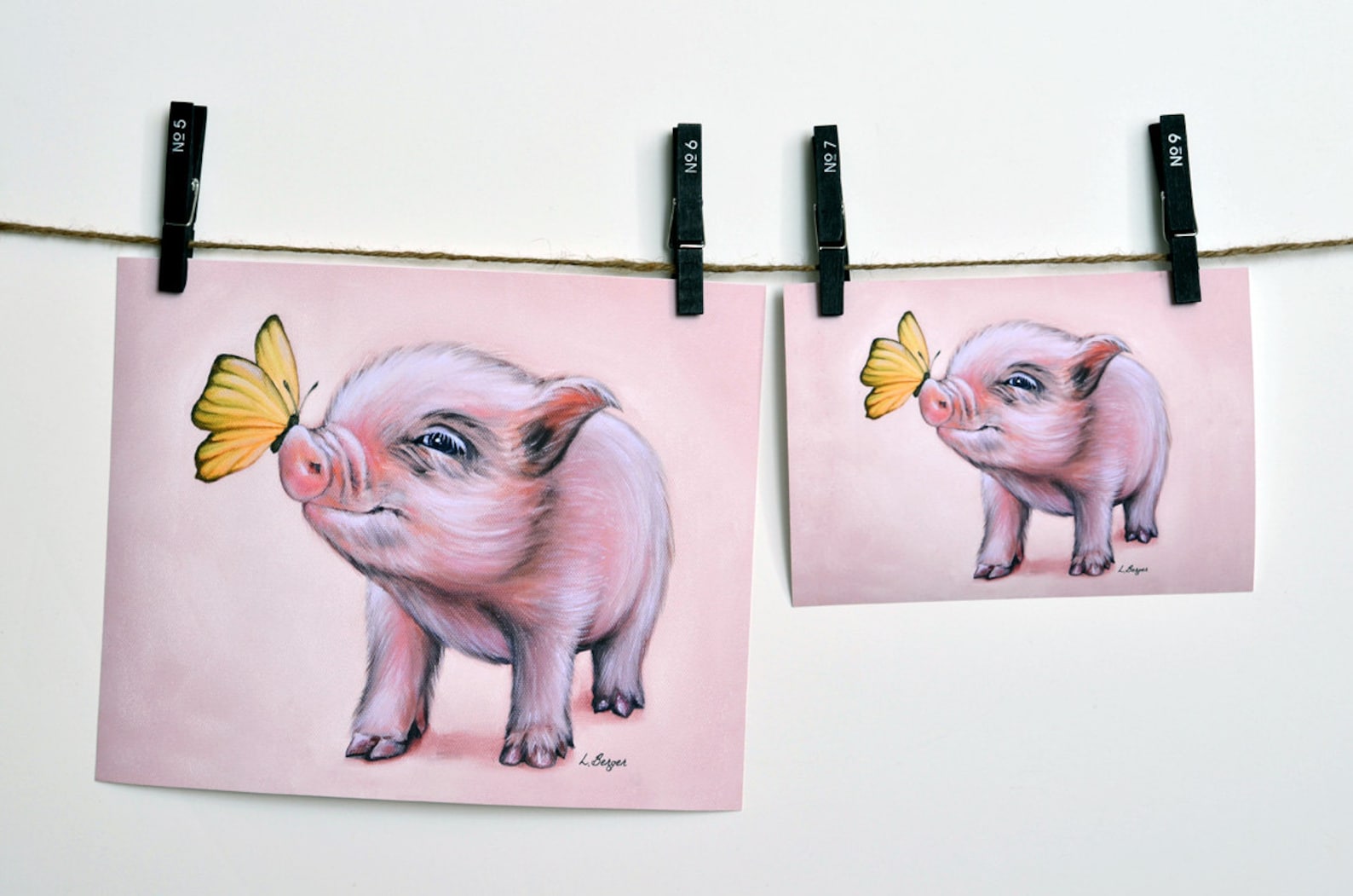 Mini Pig Print. Pig Giclee Print. Pig Print. Pig Art Print - Etsy