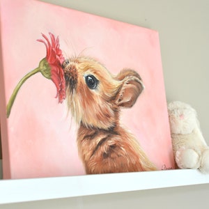 Bunny Canvas, Nursery Wall Art, Bunny Nursery Decor, Rabbit Canvas ...