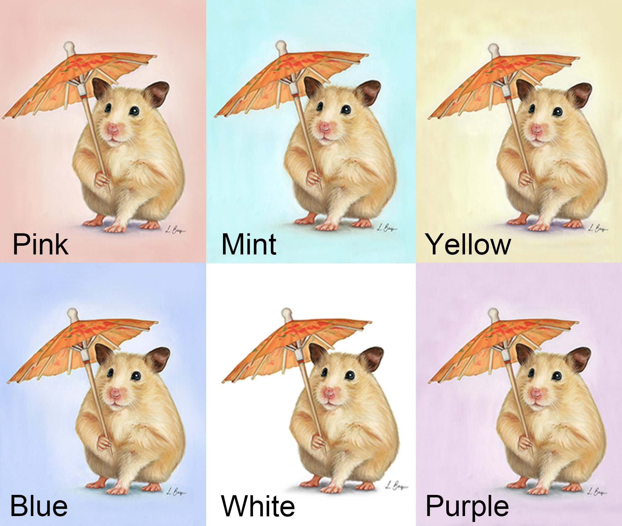 Hamster Print. Animal Nursery Print. Animal Giclee Print. - Etsy Canada