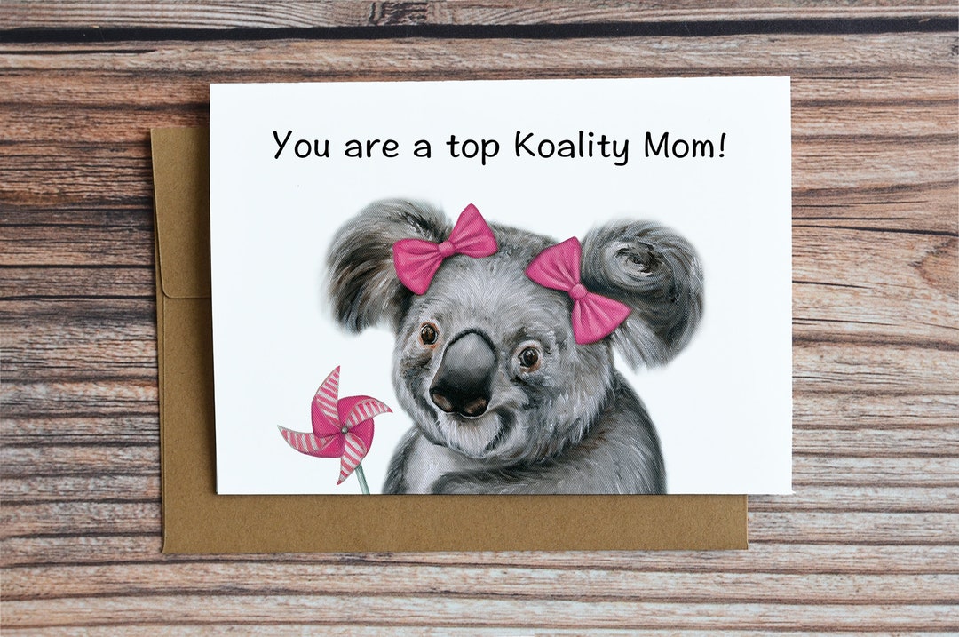 Koala Mother's Day Card. Personalized Mother's Day - Etsy