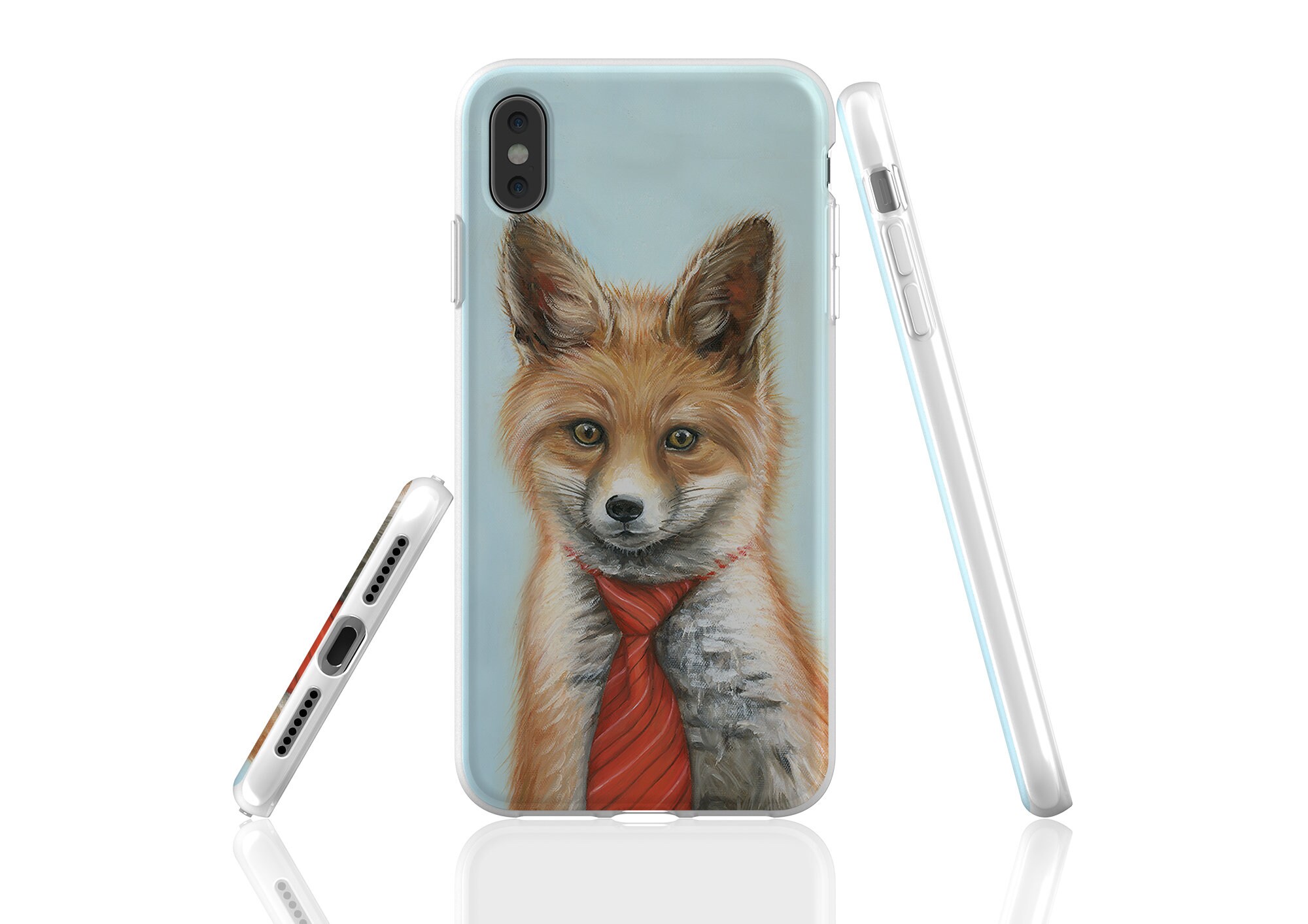 Fox phone case fox gift animal phone case art phone case | Etsy