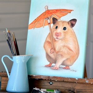 Hamster Canvas Print. Hamster Canvas. Hamster Giclée Print. Nursery ...