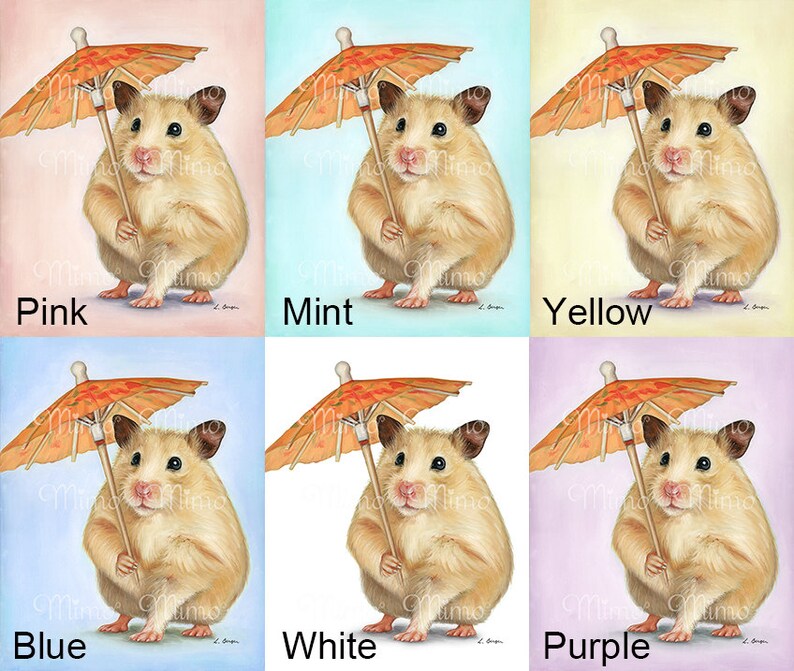 Hamster Canvas Print. Hamster Canvas. Hamster Giclée Print. Nursery ...