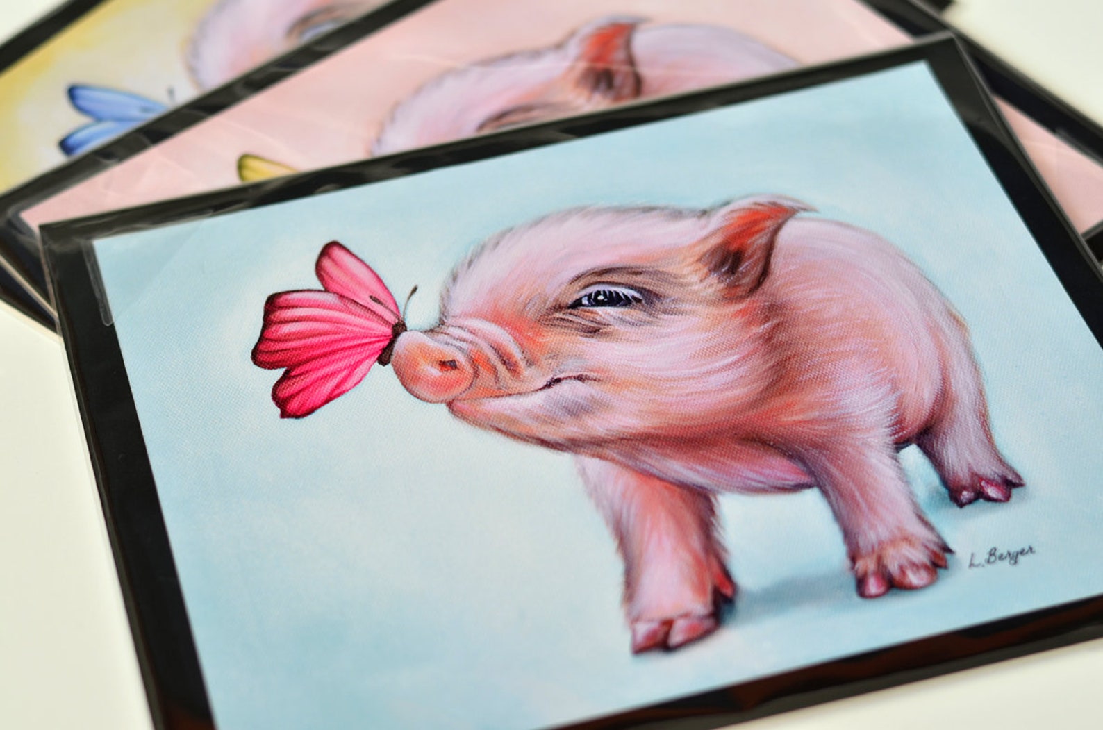 Mini Pig Print. Pig Giclee Print. Pig Print. Pig Art Print - Etsy