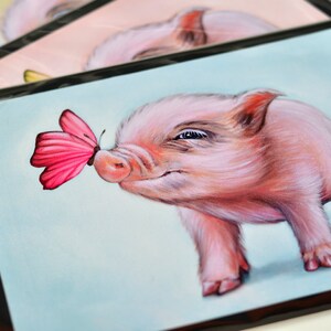 Mini Pig Print. Pig Giclee Print. Pig Print. Pig Art Print Animal ...