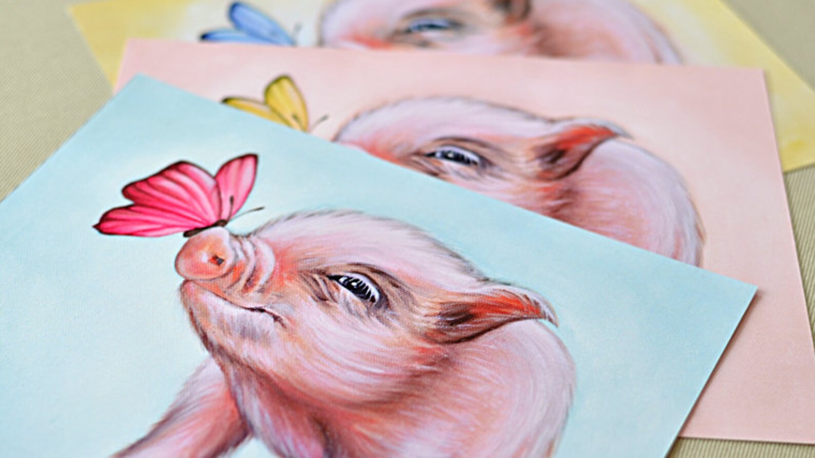 Mini Pig Print. Pig Giclee Print. Pig Print. Pig Art Print - Etsy