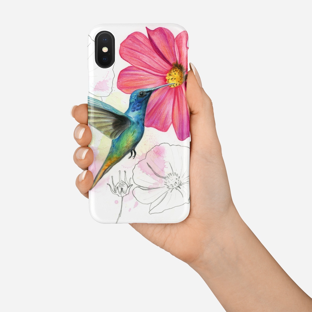 Hummingbird Phone Case, Spring Phone Case, Floral Mobile Cover ...