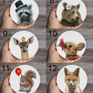 Animal Coaster Set, Art Coasters, Animal Lovers Gift, Wooden Coasters ...