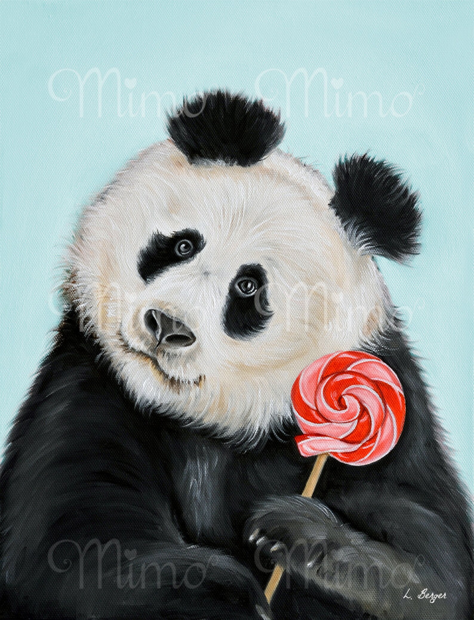 Panda Print. Nursery Wall Art. Panda Giclee Print. Panda Bear - Etsy Canada
