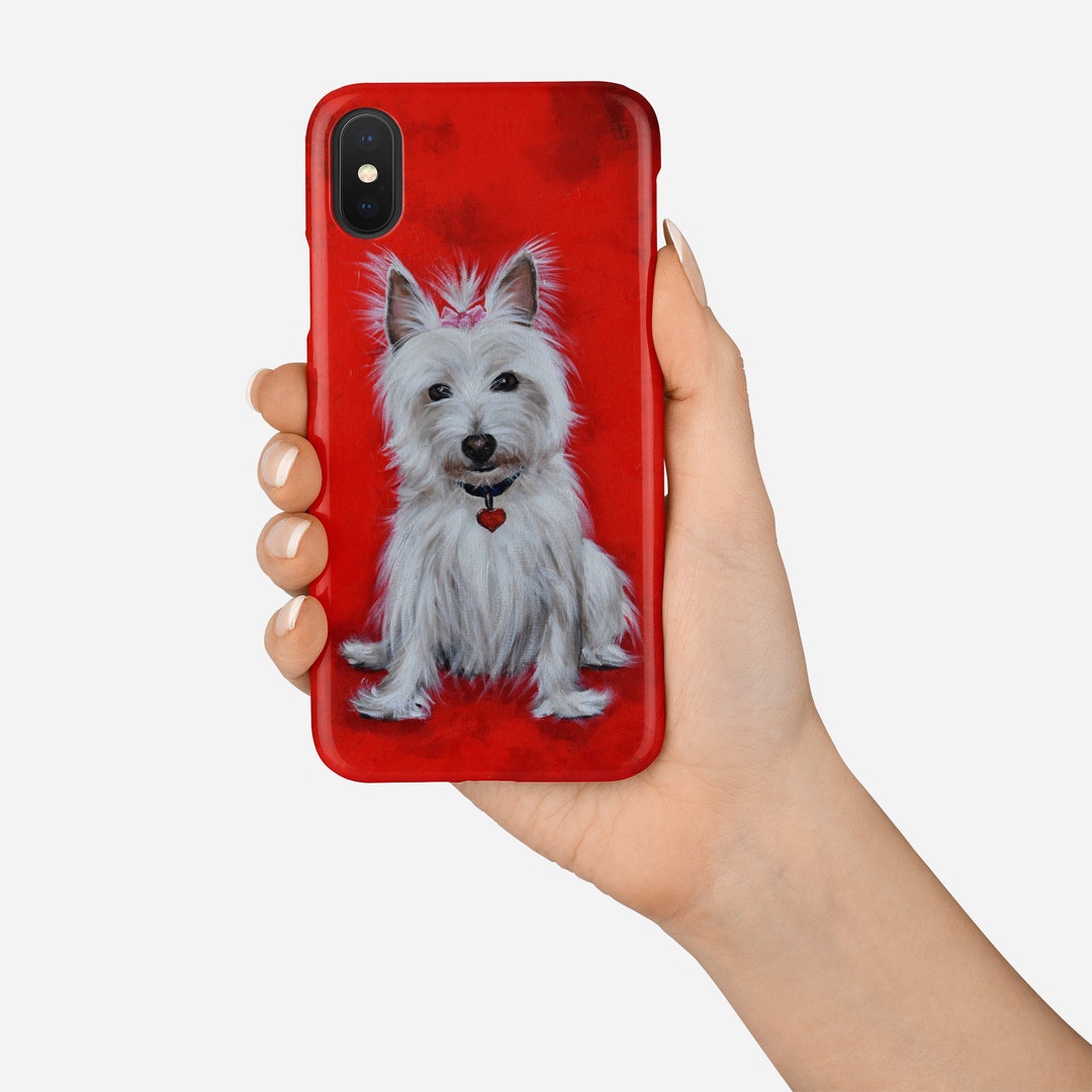 Westie phone case, dog phone case, art phone case, dog mom gift, westie ...