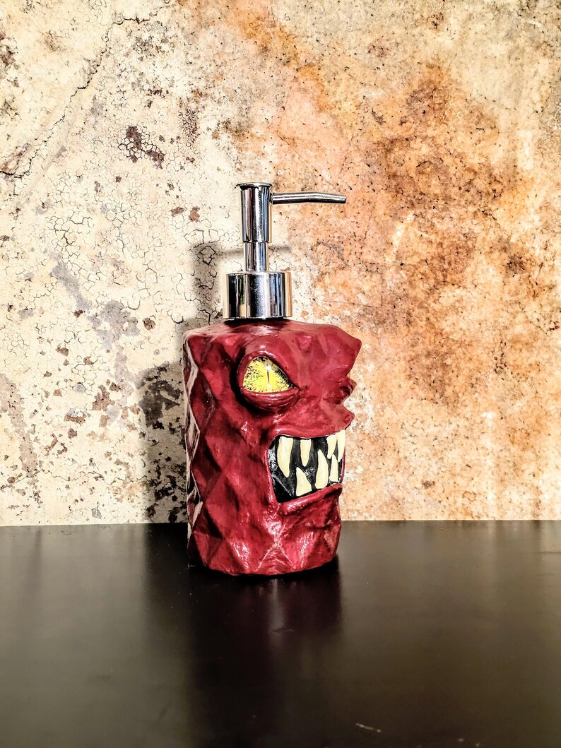 Monster Soap Dispenser #516 - Red Dispenser - Etsy