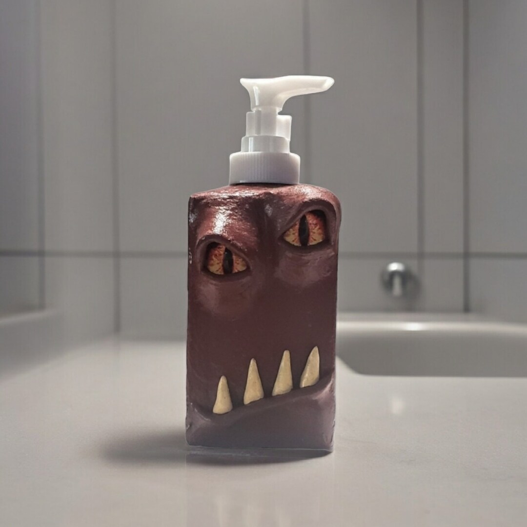 Monster Soap Dispenser #261 - Brick Red Dispenser - Etsy