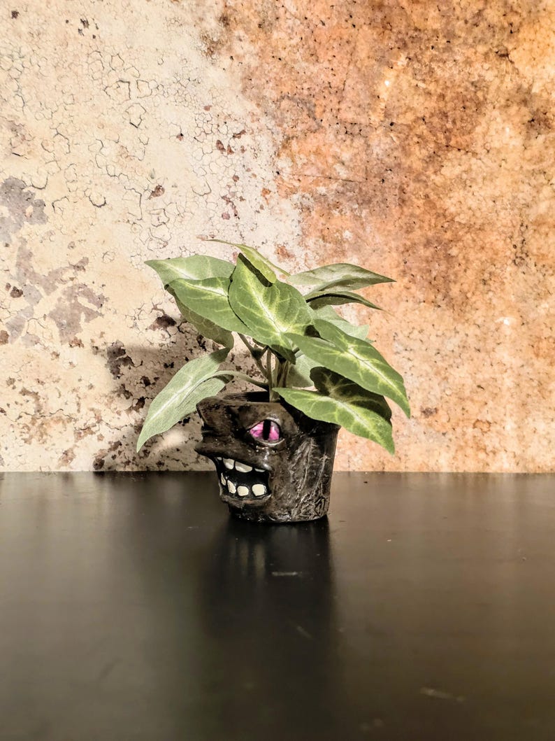 Mini Monster Pot #202 - Faux Plant - Etsy