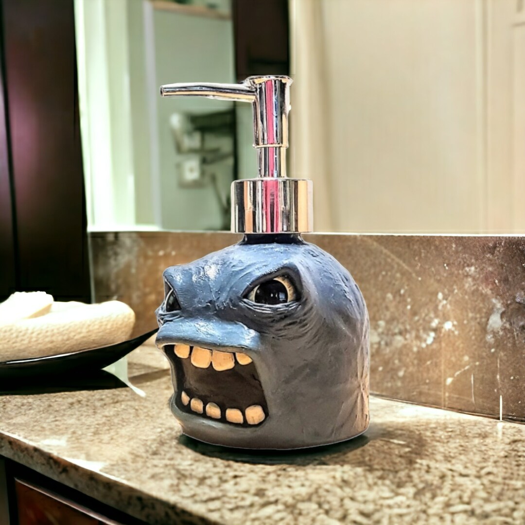 Monster Soap Dispenser 193 Steel Blue Dispenser - Etsy
