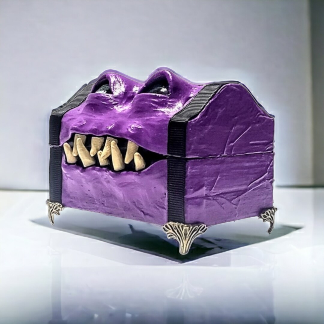 Monster Box 338 Purple Mimic Chest Creature Box Dice - Etsy