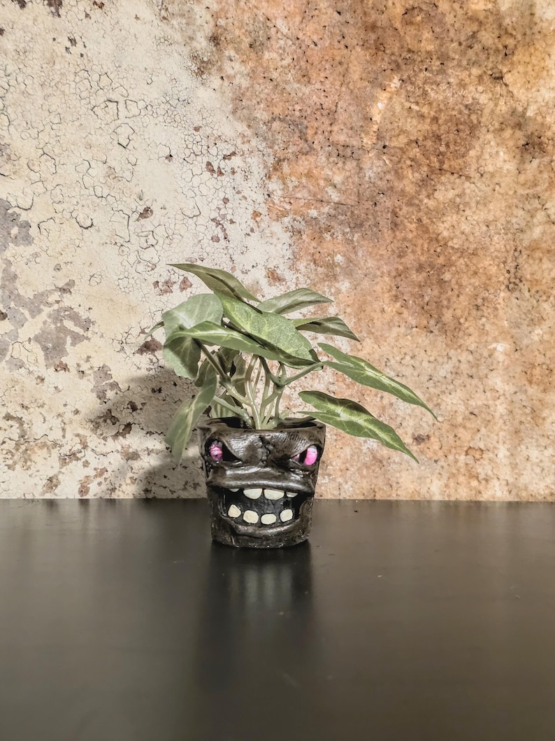 Mini Monster Pot #202 - Faux Plant - Etsy
