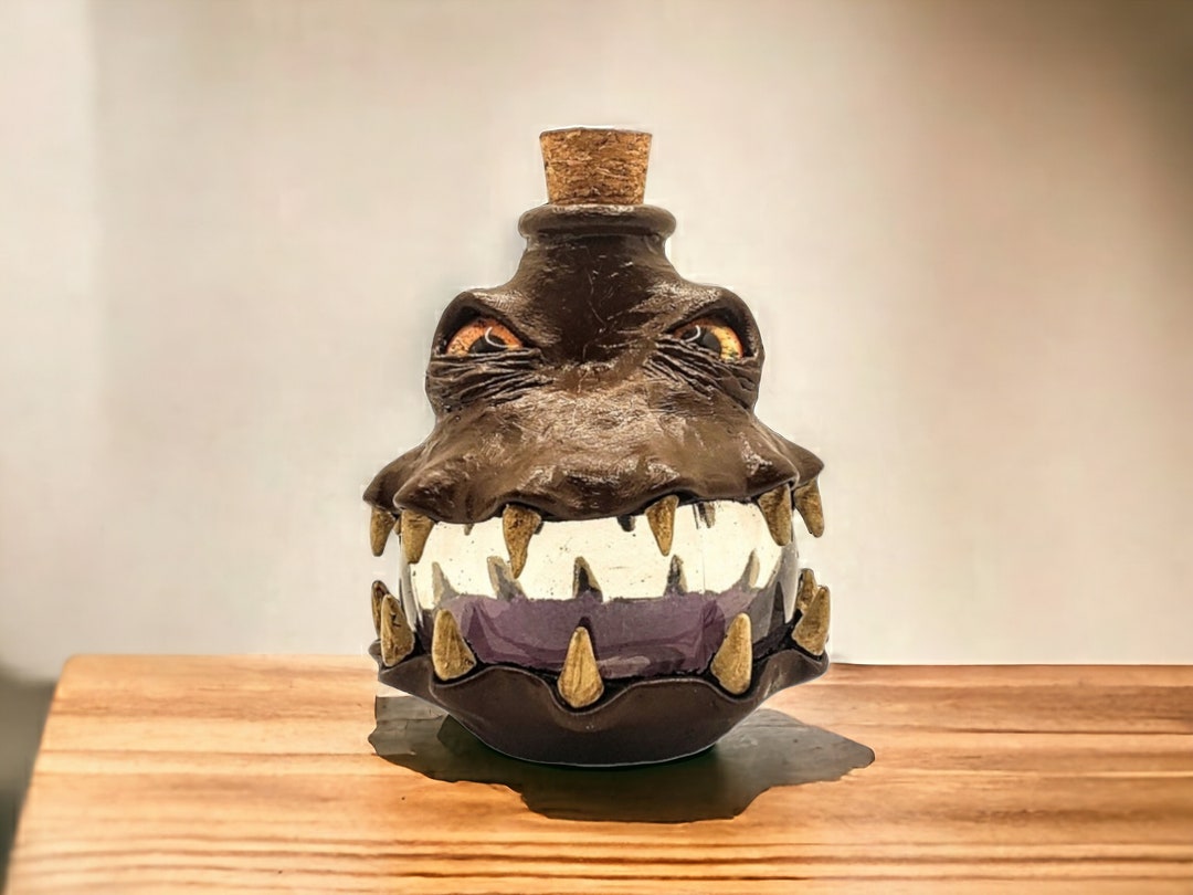 Monster Bottle With Cork and LED Light - Brown - Etsy
