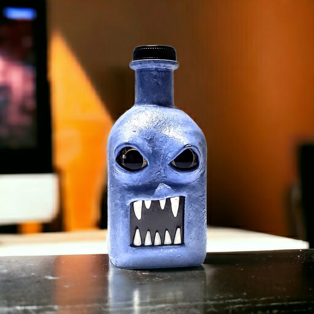 Sky Blue Monster Bottle With Transparent Mouth - Etsy