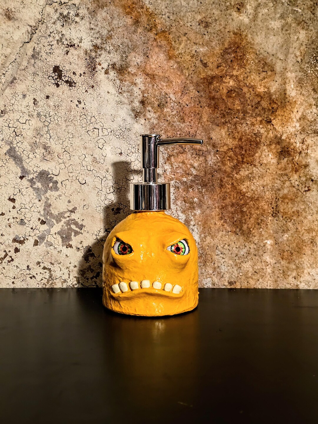 Monster Soap Dispenser #510 - Bright Yellow Dispenser - Etsy