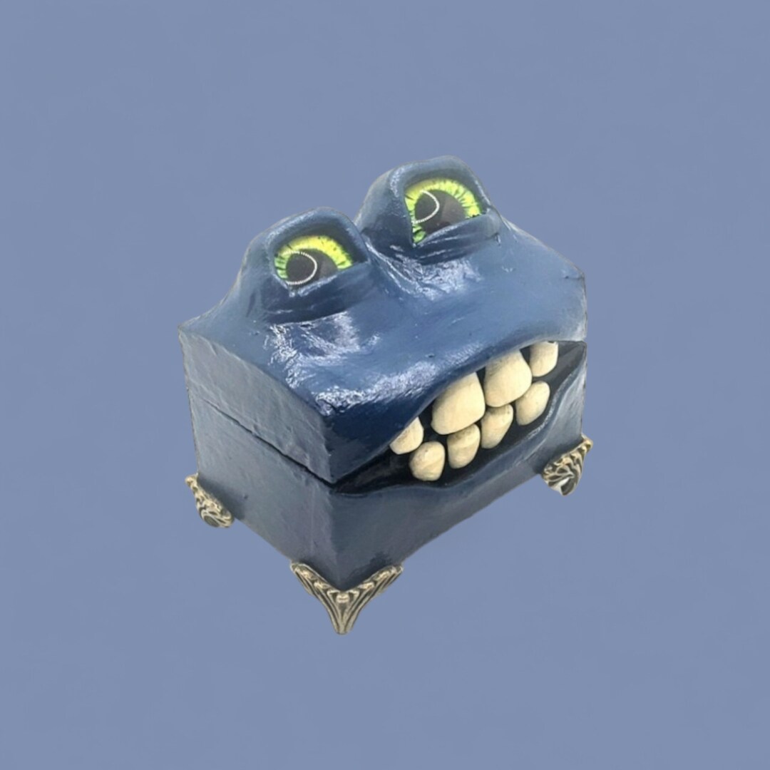 Mini Monster Box 620, Mini Blue Mimic Chest, Creature Box - Etsy