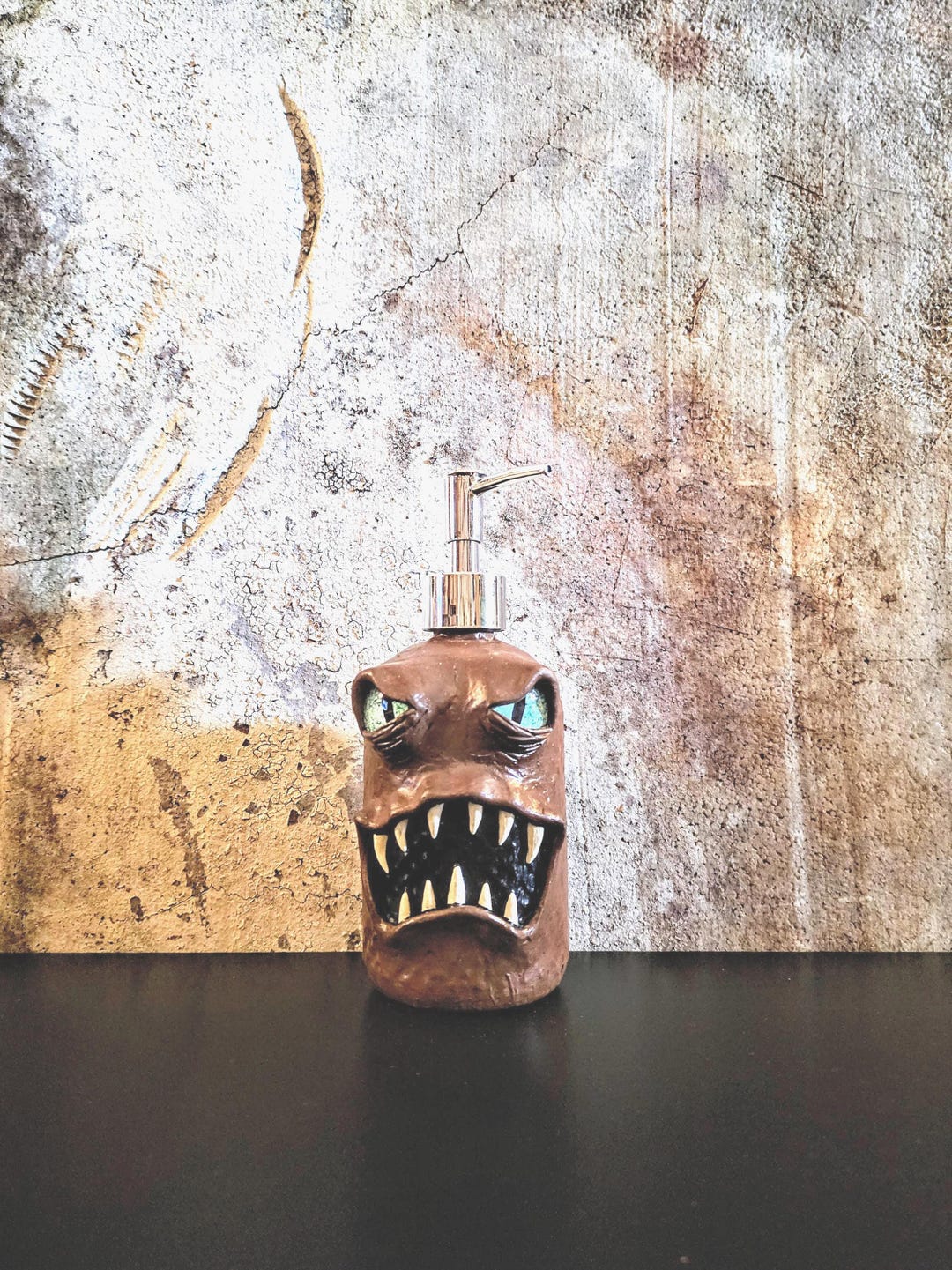 Monster Soap Dispenser #308 - Chocolate Brown Dispenser - Etsy