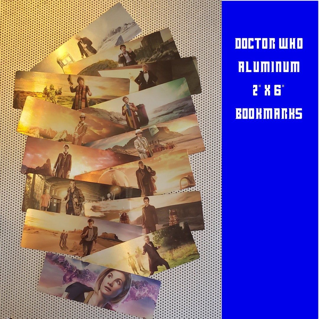 DOCTOR WHO Metal Bookmarks, Sublimated Aluminum Bookmarks - Etsy