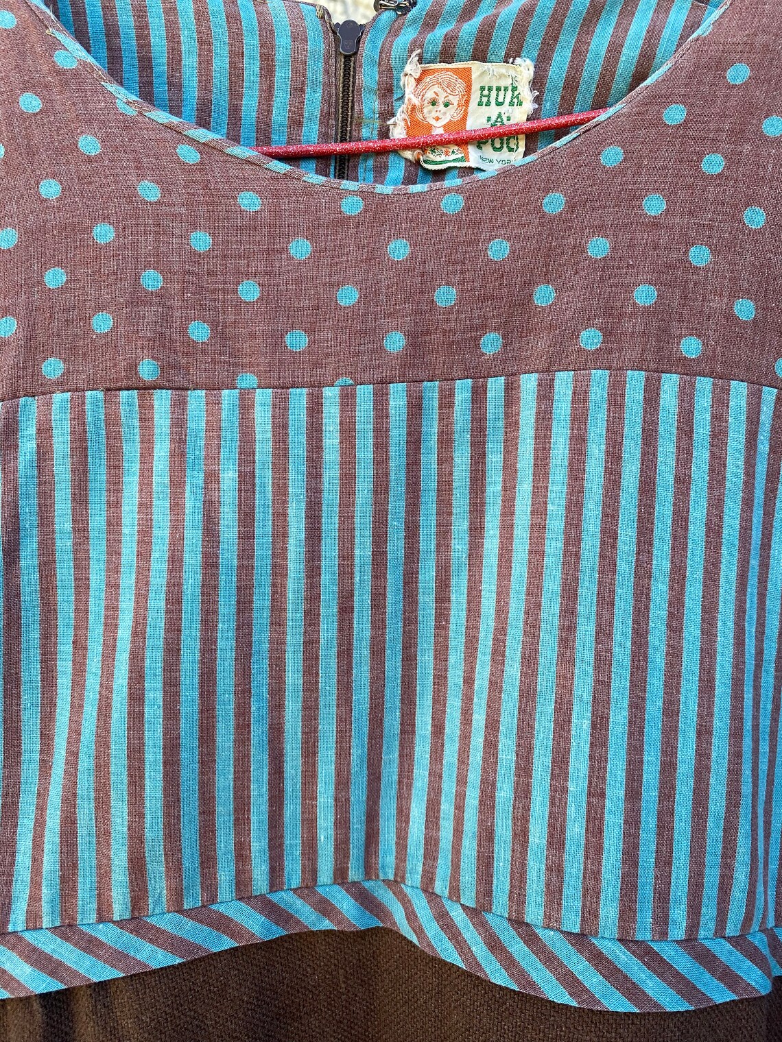 1970's Vintage Huk-a-poo Dress With Bell Sleeves - Etsy