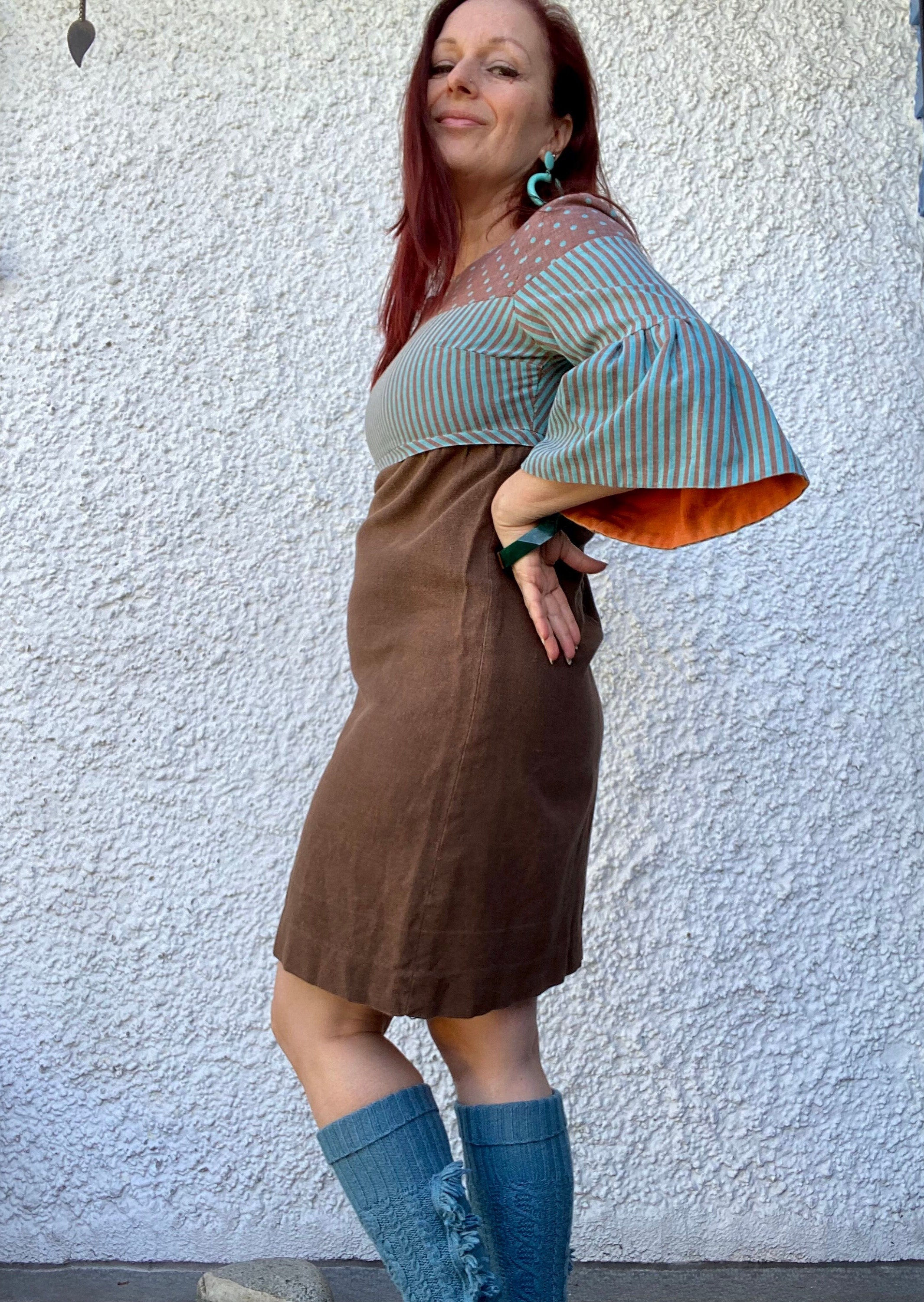 1970's Vintage Huk-a-poo Dress With Bell Sleeves - Etsy