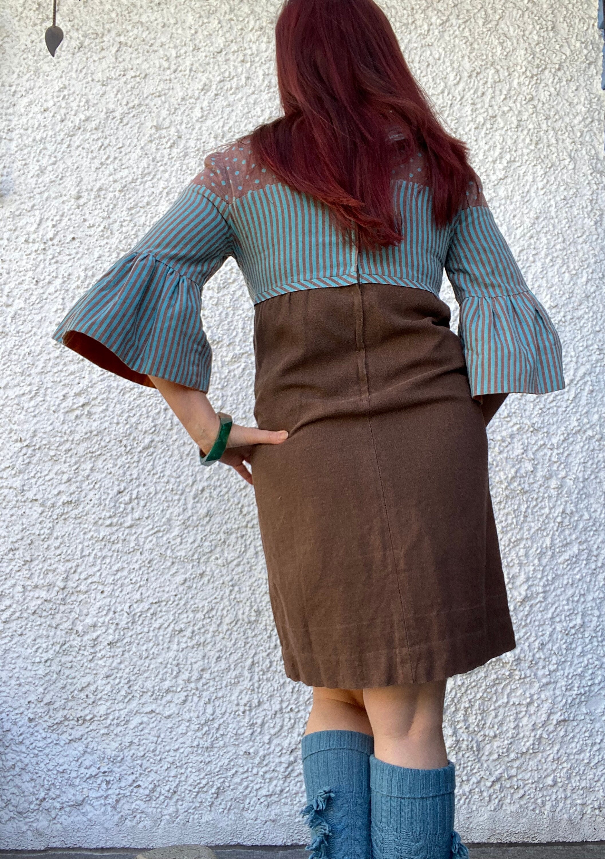 1970's Vintage Huk-a-poo Dress With Bell Sleeves - Etsy