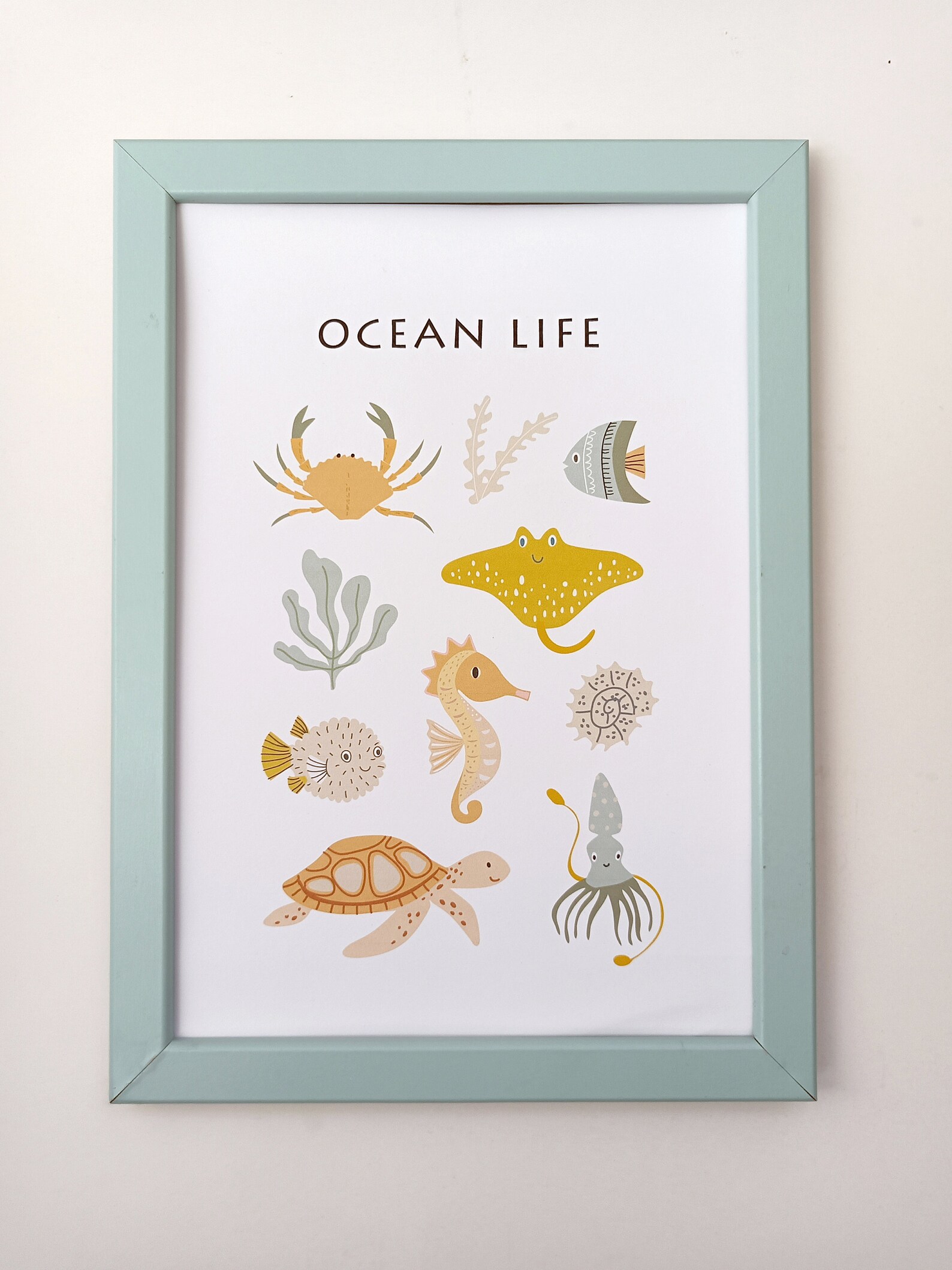 Ocean Animals Print Set, 3 Educational Prints, Classroom Posters, Home ...