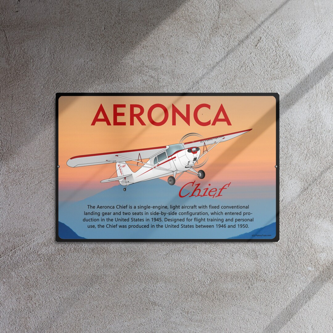 Personalized Aeronca Chief Metal Airplane Sign: Aviation Wall Decor - Etsy