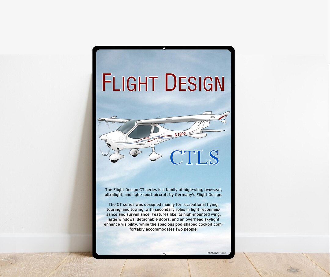 Flyboy Toys Custom Flight Design CTLS 12x18 HD Airplane Sign - Etsy