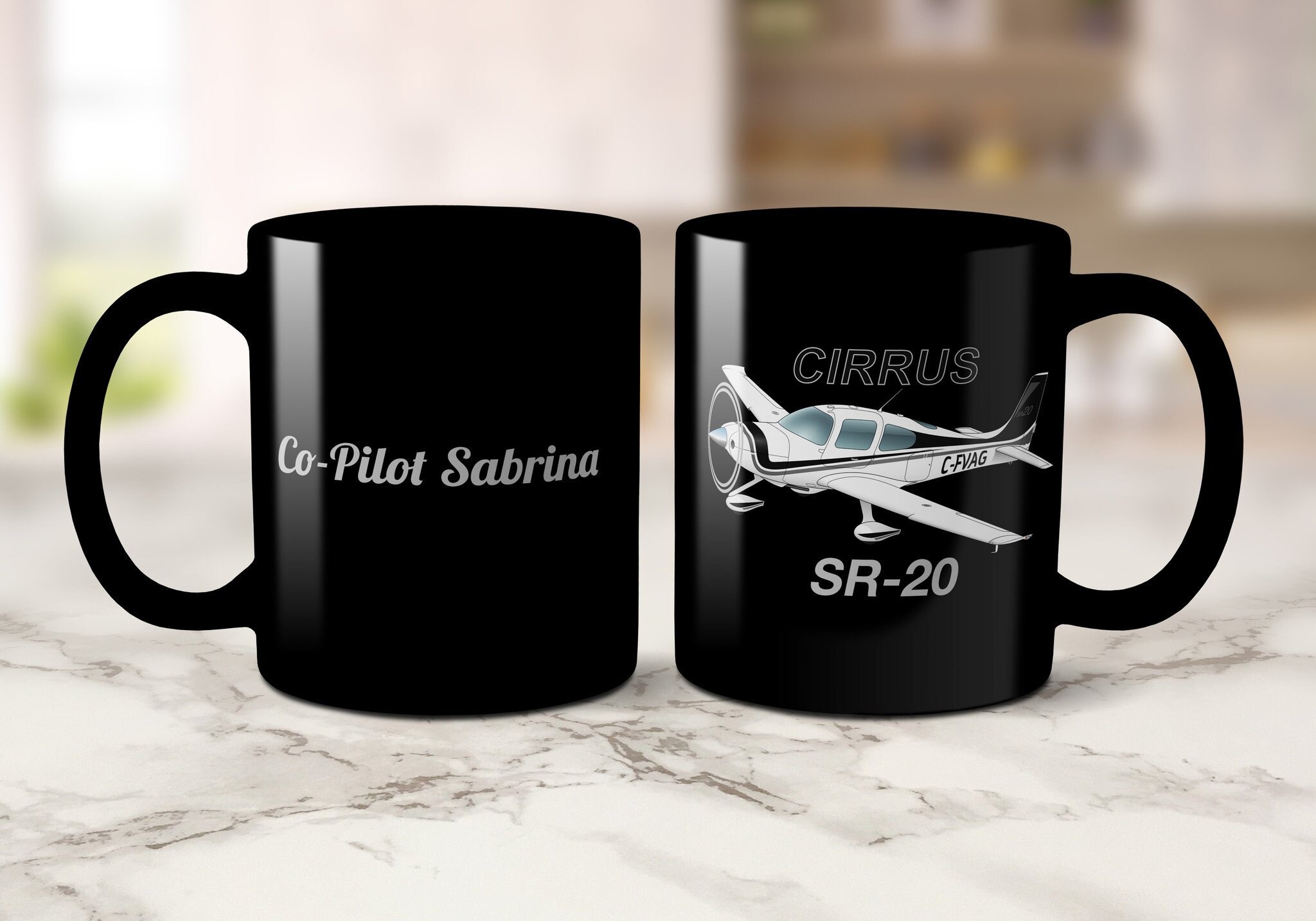 Flyboy Toys Custom Aviation Ceramic Airplane Mug black | Etsy