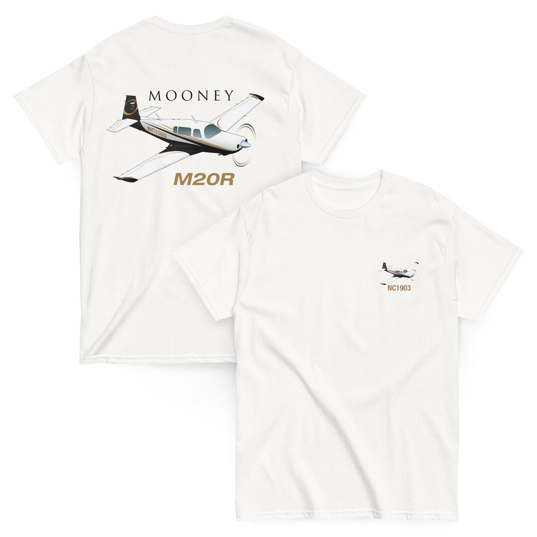 Mooney M20R Ovation 2 Airplane T-shirt – Personalized Pilot Gift - Back ...