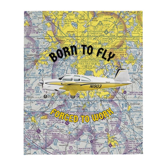Flyboy Toys 50 X 60 Custom Airport Maps Throw | Etsy