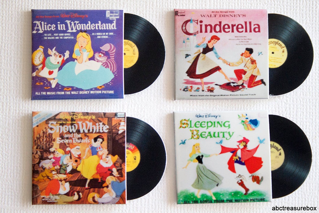 Miniature Set of 4 Children's Records for Girls - 1:12 Scale Dollhouse ...