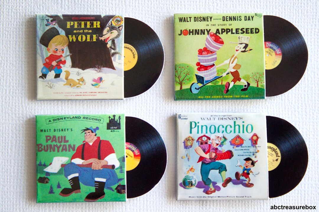 Miniature Set of 4 Children's Records for Boys - 1:12 Scale Dollhouse ...