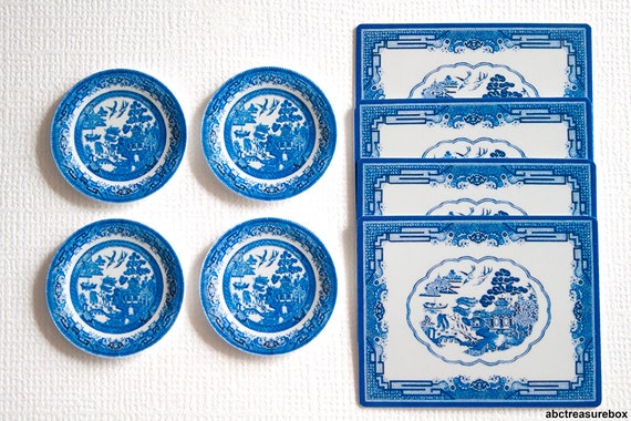 Miniature Blue Willow Paper Plates With Matching Placemats - Etsy