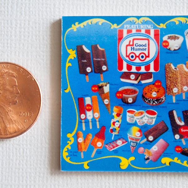 Miniature Coca Cola Menu Board Wall Sign, 1:12 Scale Handmade, Kitchen ...