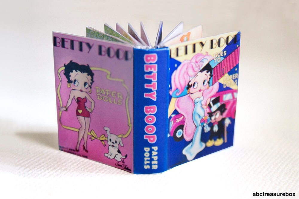 Miniature Book, Betty Boop Goes to Hollywood Paper Doll, 1:12 Scale ...