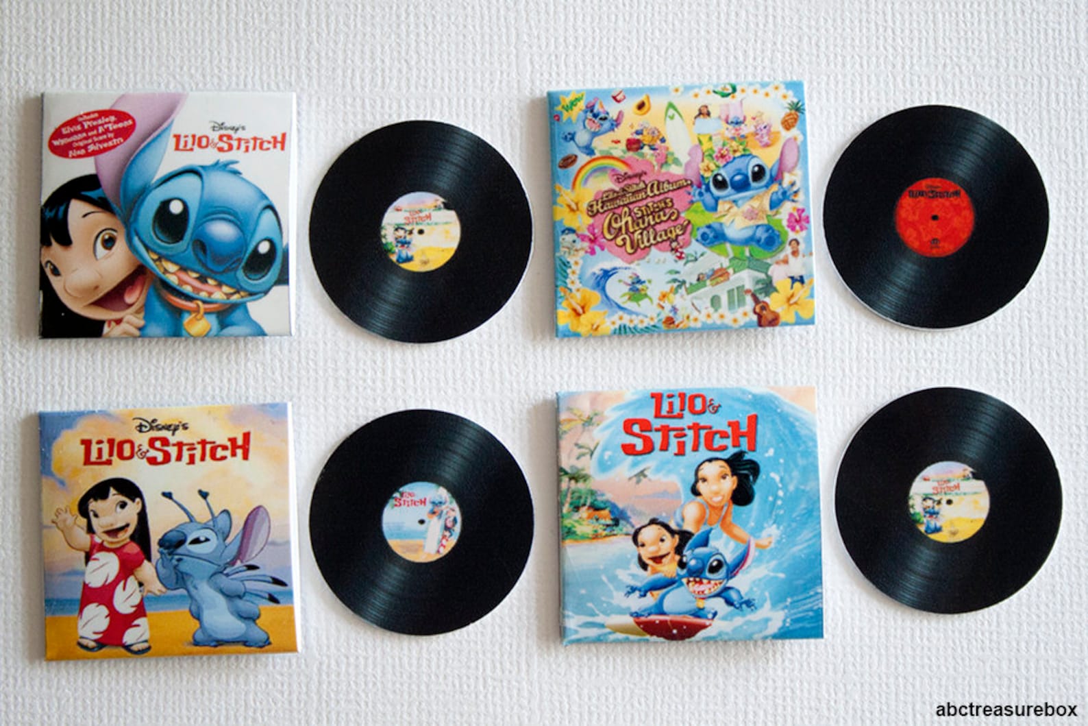 Miniature Set of 4 Children's Lilo and Stitch Records - Etsy