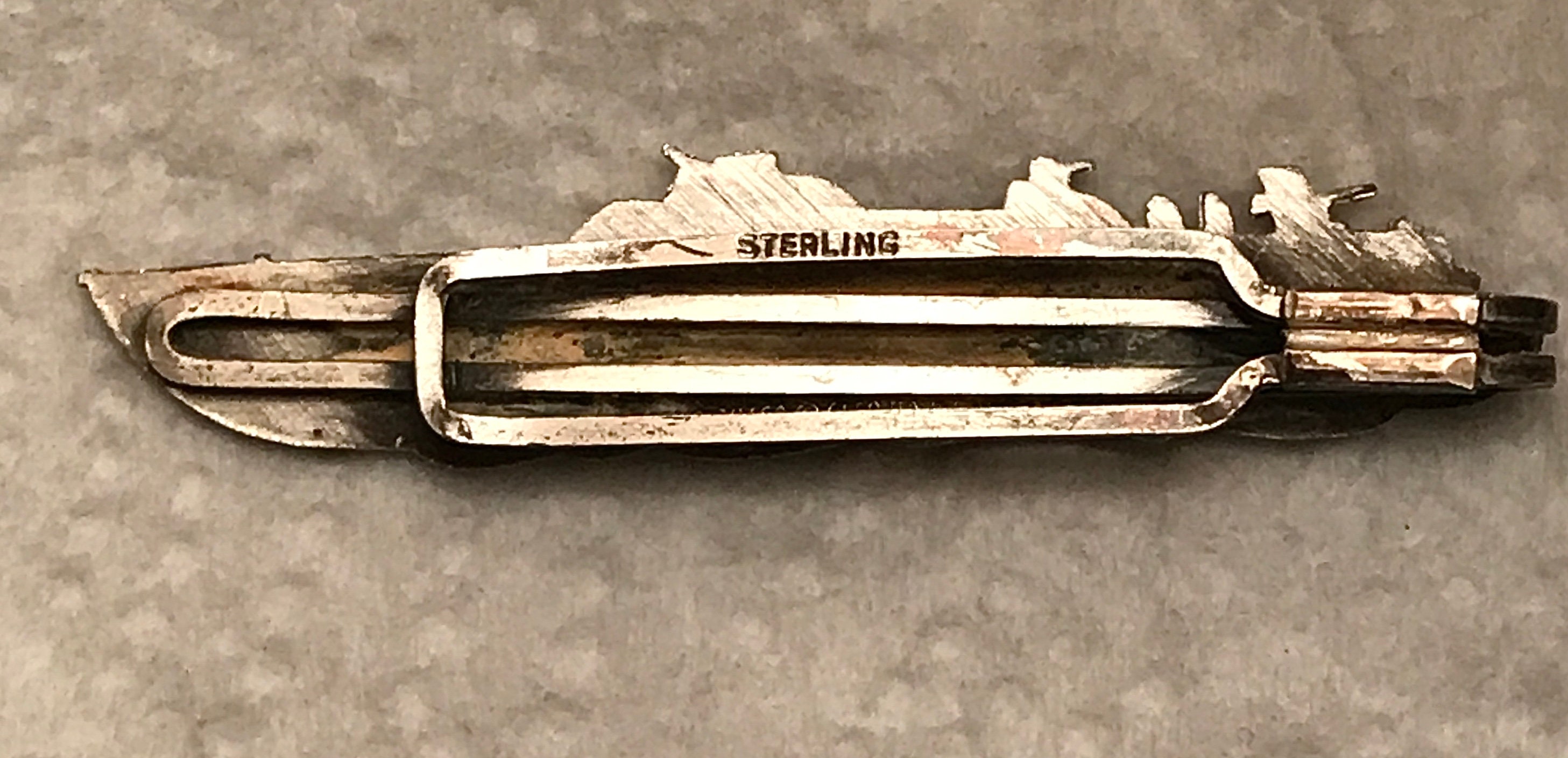 Vintage Signed Sterling Silver PT Boat Tie Clip - Etsy