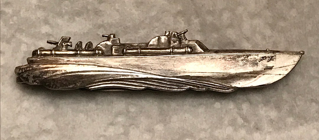 Vintage Signed Sterling Silver PT Boat Tie Clip - Etsy